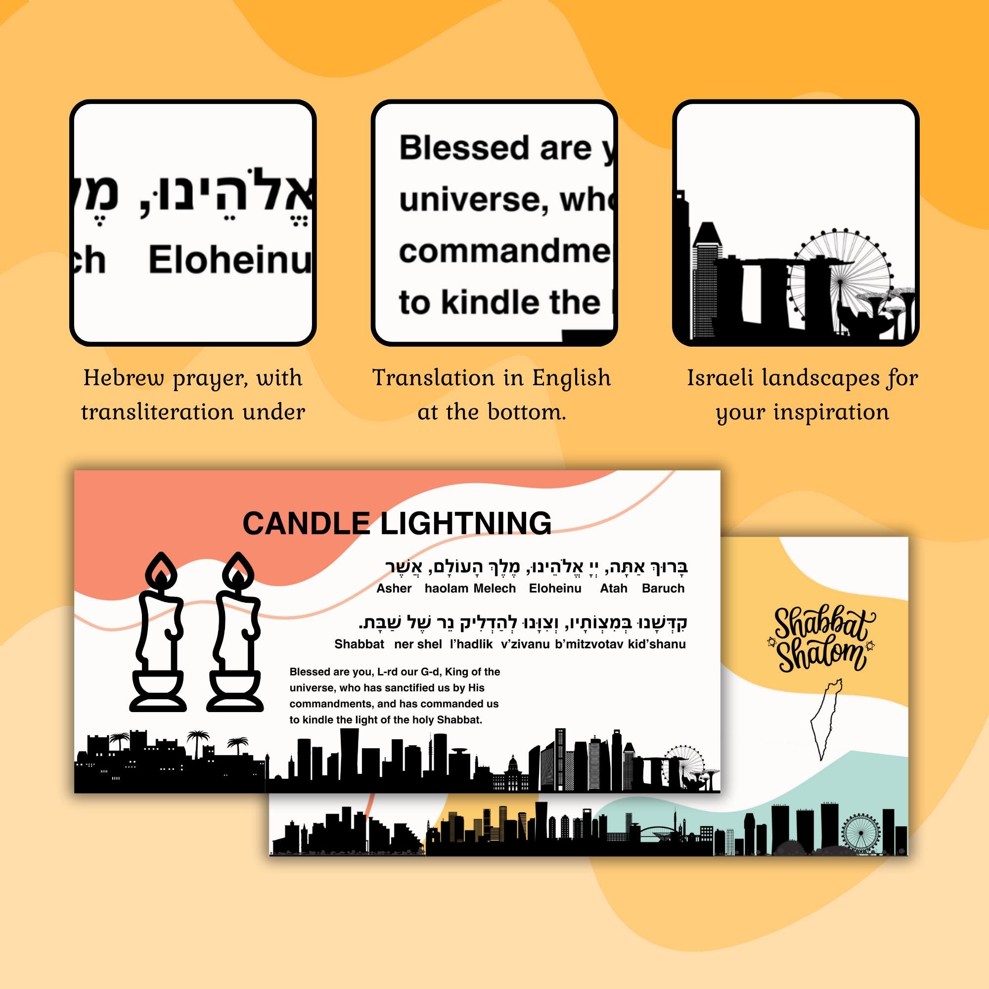 Printable Shabbat Dinner Flashcards Shabbat Prayers, Siddur, Torah ...