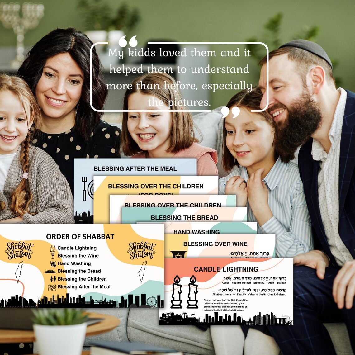 Printable Shabbat Dinner Flashcards Shabbat Prayers, Siddur, Torah ...