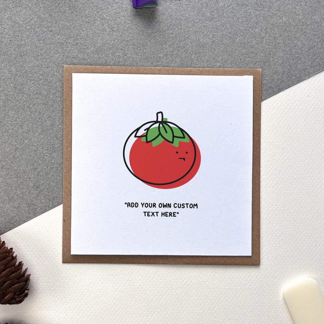 Customise Tomato Greeting Card - Recycled | Unique All Occasions ...