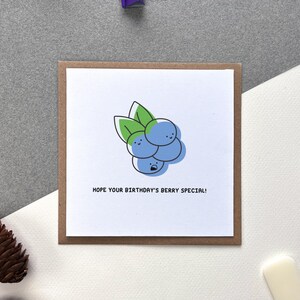 Customise Blueberry Greeting Card - Art | Delightful Fruit Card ...