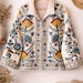 Hand Embroidered Boho Jacket for Women, Floral Cotton Artisan Jacket ...