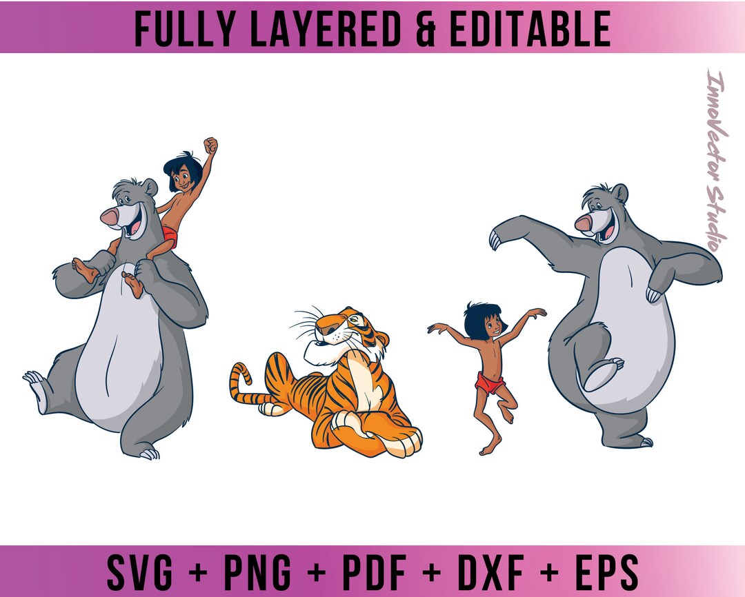 The Jungle Book Premium Layered SVG Vector for Cricut and Silhouette ...