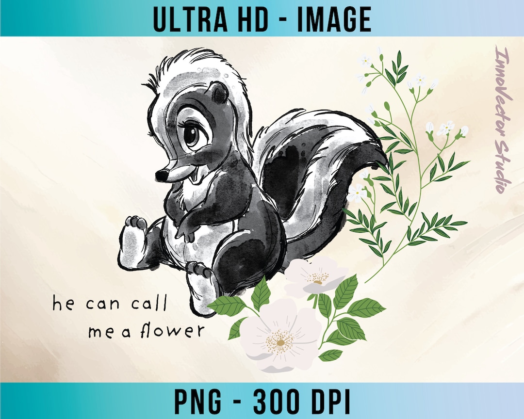 Flower Skunk Bambi High Resolution Transparent PNG Image Premium ...