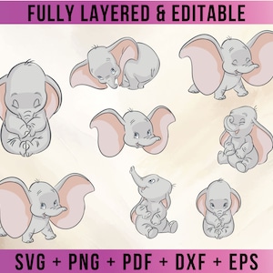 Dumbo Premium Layered SVG Vector for Cricut and Silhouette Digital File ...