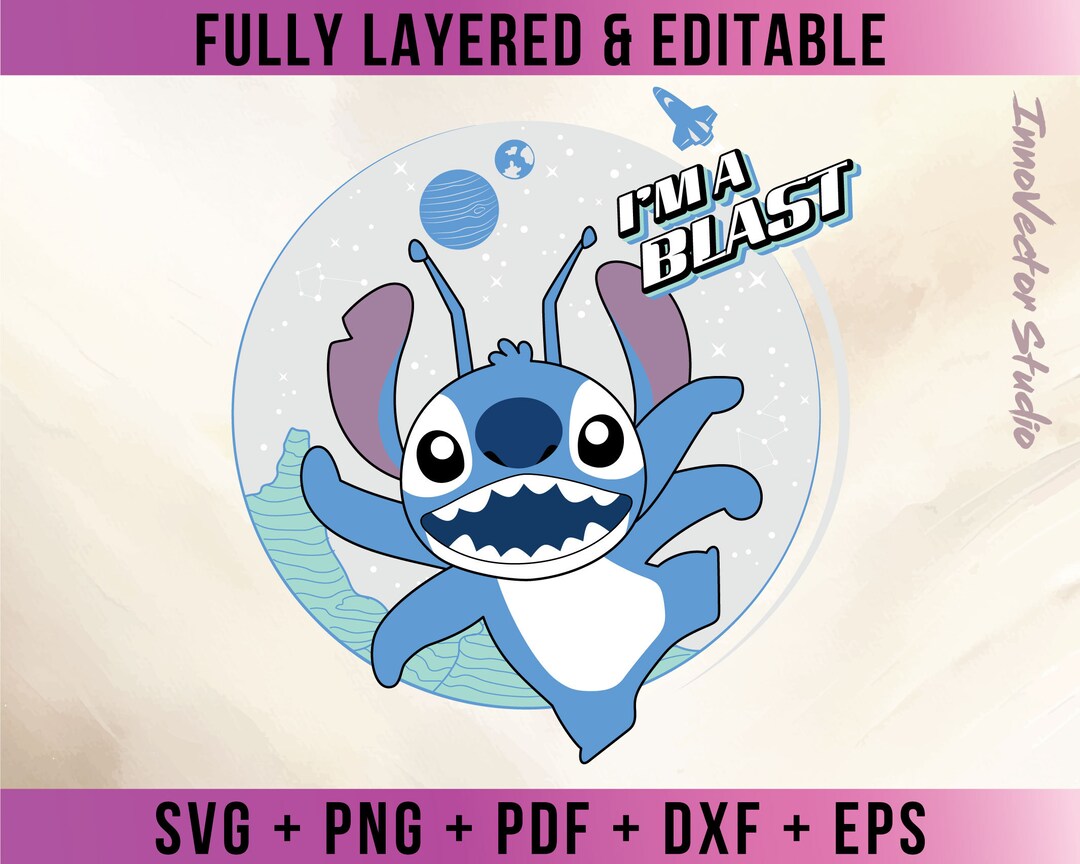 Stitch Premium Layered SVG Vector for Cricut and Silhouette Digital ...