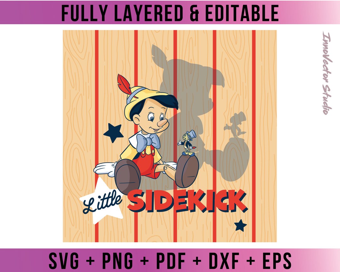 Pinocchio 'sidekick' Premium Layered SVG Vector for Cricut and ...