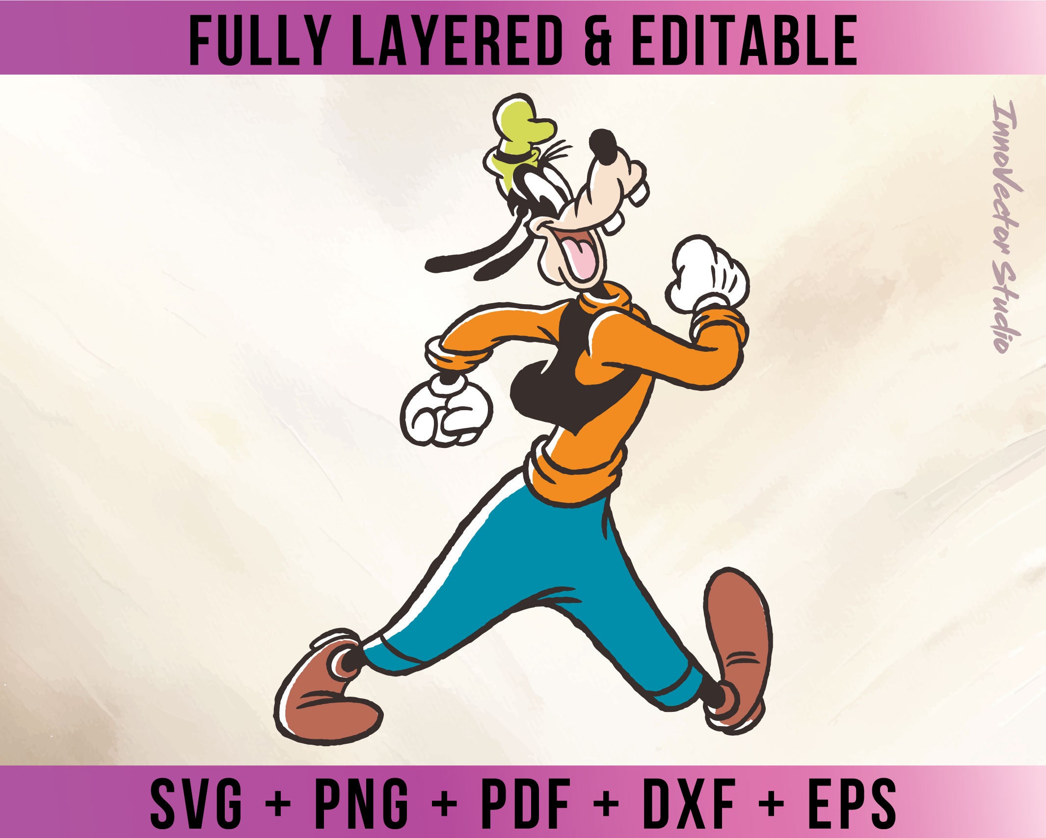 Goofy Premium Layered SVG Vector for Cricut and Silhouette Digital File ...