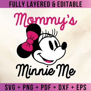 Mommy's Minnie Me Premium Layered SVG Vector for Cricut and Silhouette ...