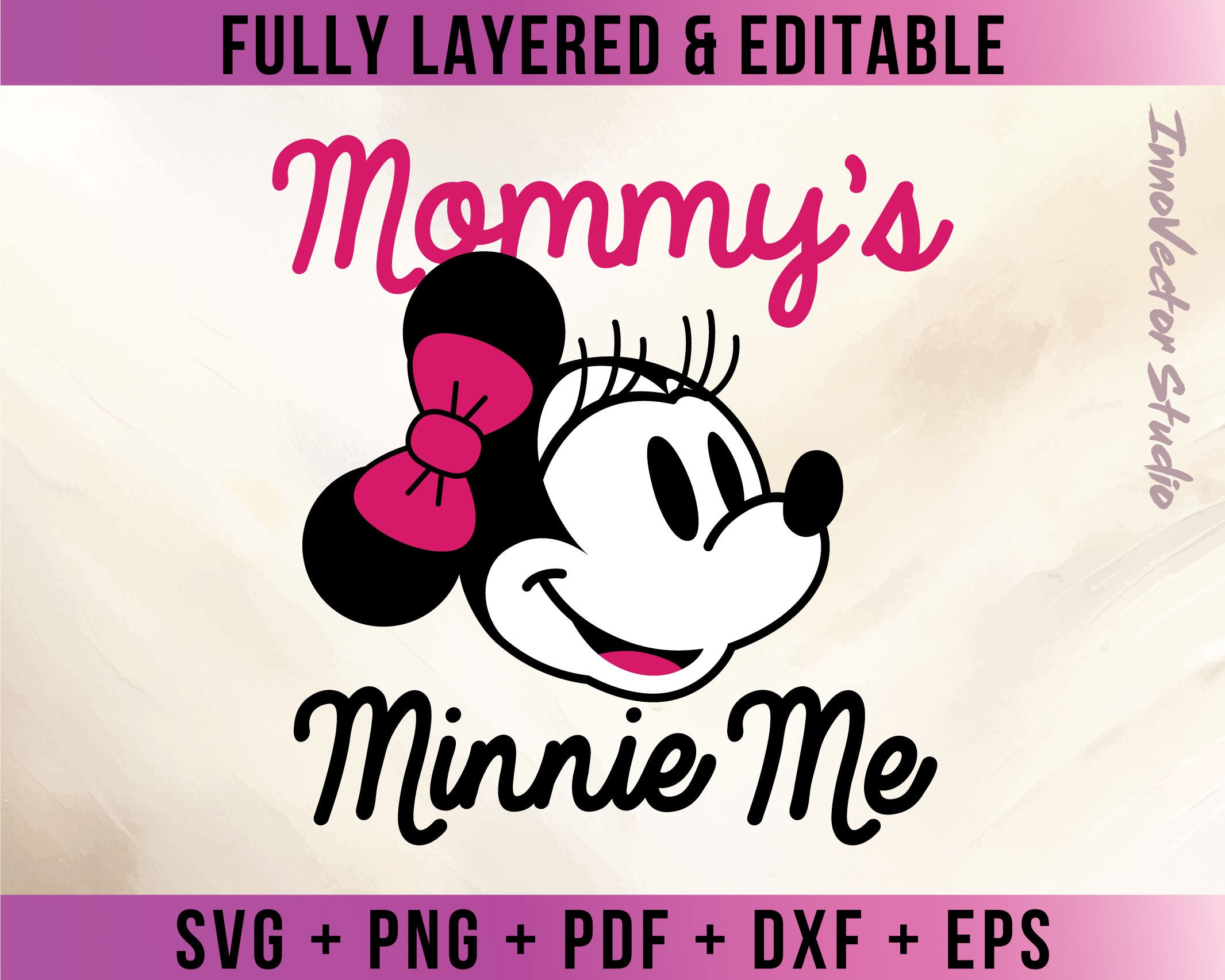 Mommy's Minnie Me Premium Layered SVG Vector for Cricut and Silhouette ...