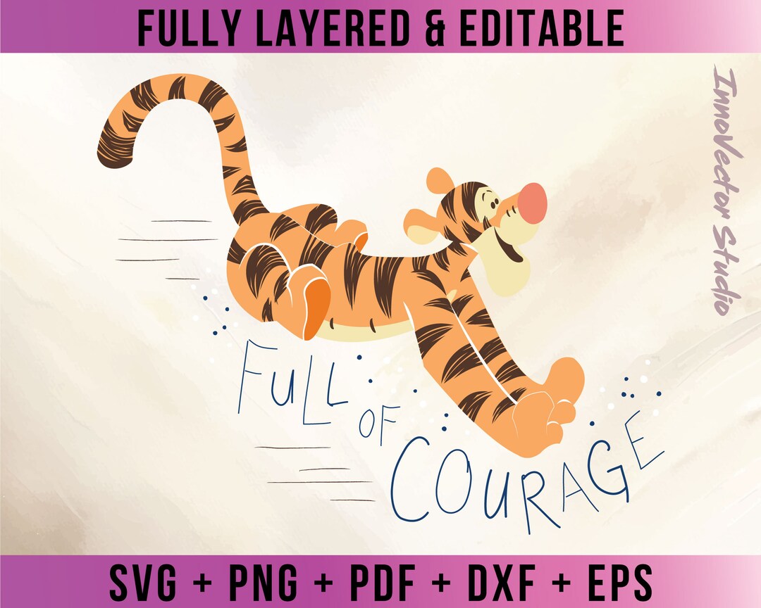 Tigger Pooh Premium Layered SVG Vector for Cricut and Silhouette ...