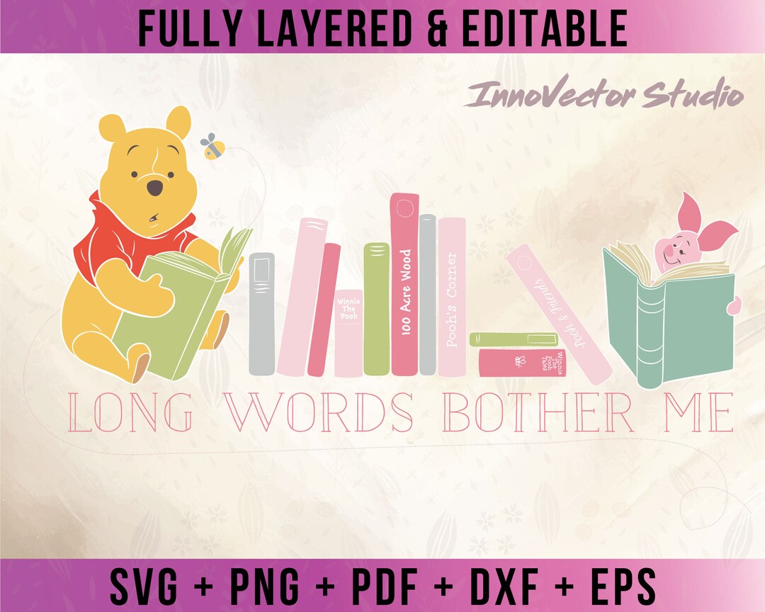 Pooh Premium Layered SVG Vector for Cricut and Silhouette Digital File ...
