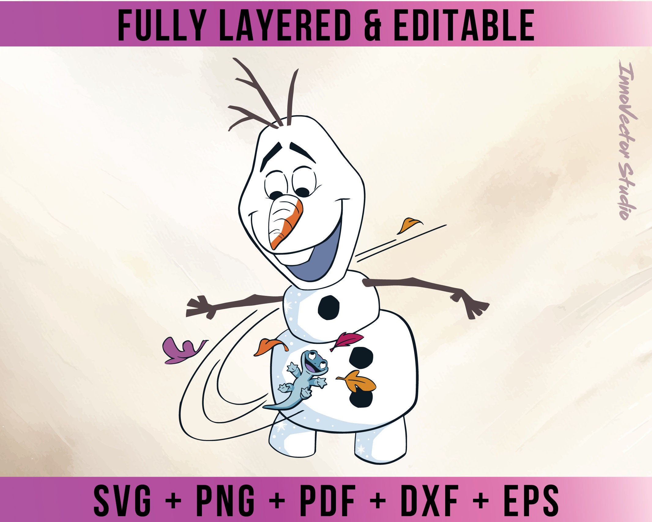 Frozen Snow Man Premium Layered SVG Vector for Cricut and Silhouette ...
