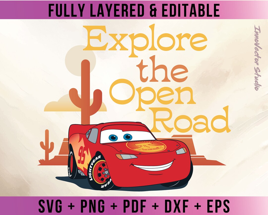 Cars Movie Premium Layered SVG Vector for Cricut and Silhouette Digital ...