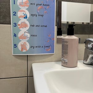 Let's Wash Your Hands – Kids Hand Washing Guide Poster (digital ...