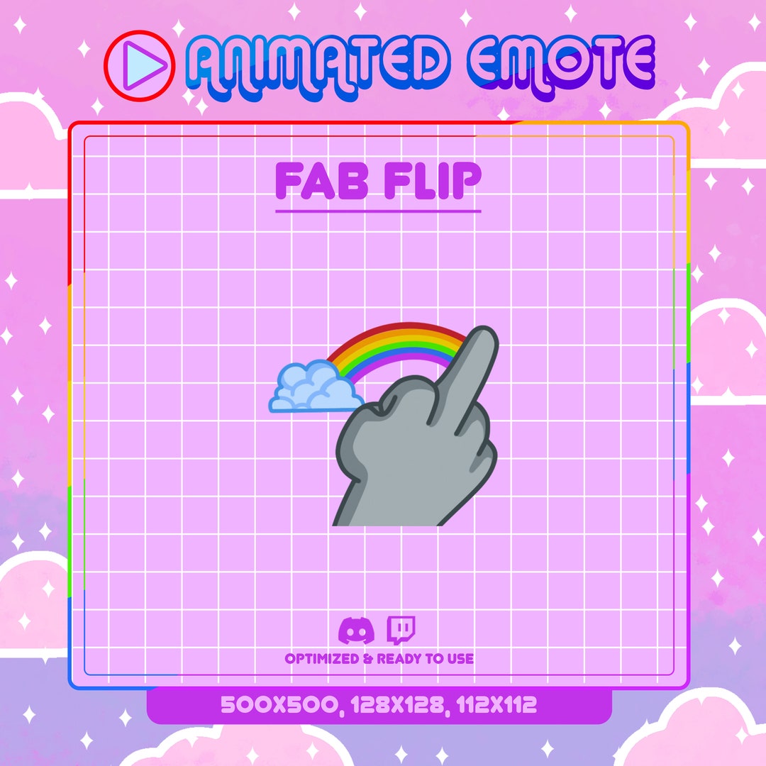 Fabulous Flip Middle Finger Animated Emotes for Twitch & Discord ...