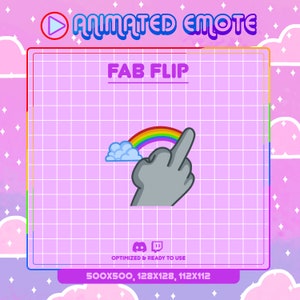 Fabulous Flip Middle Finger Animated Emotes for Twitch & Discord ...