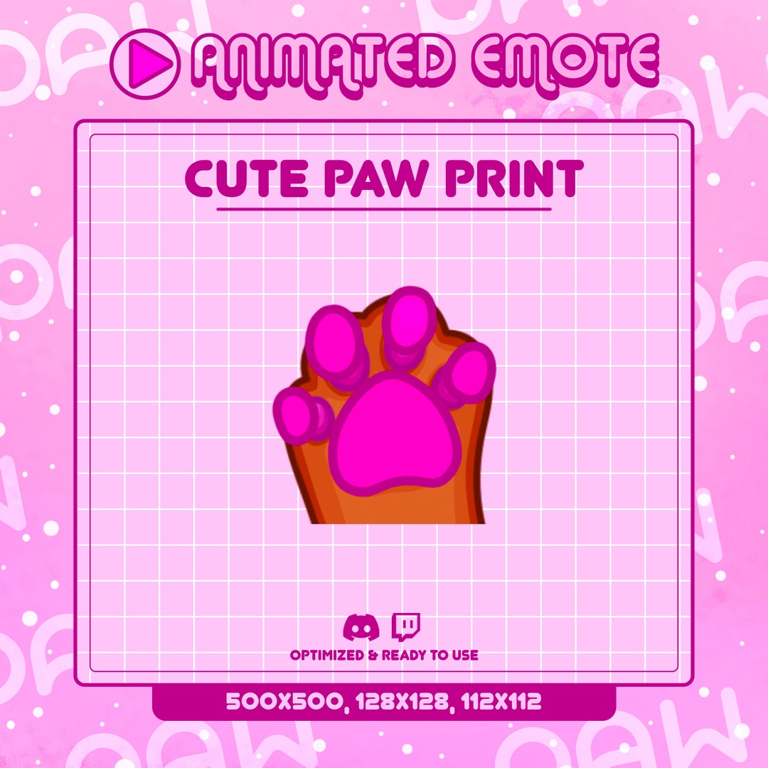 Paw Print Animated Emotes for Twitch & Discord | Animated Gif Digital ...