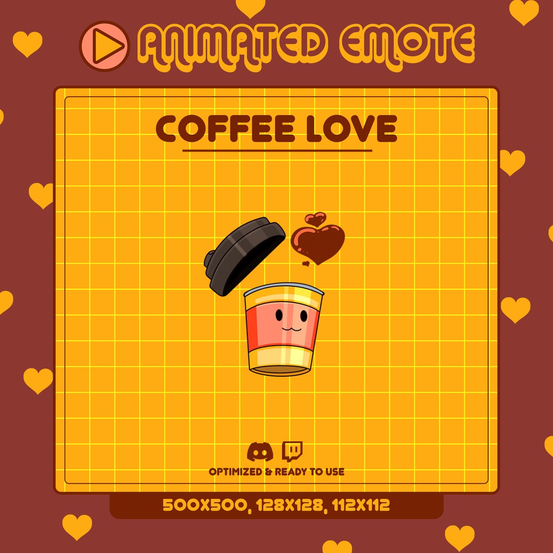 Coffee Love Animated Emote for Twitch & Discord (digital Download) - Etsy