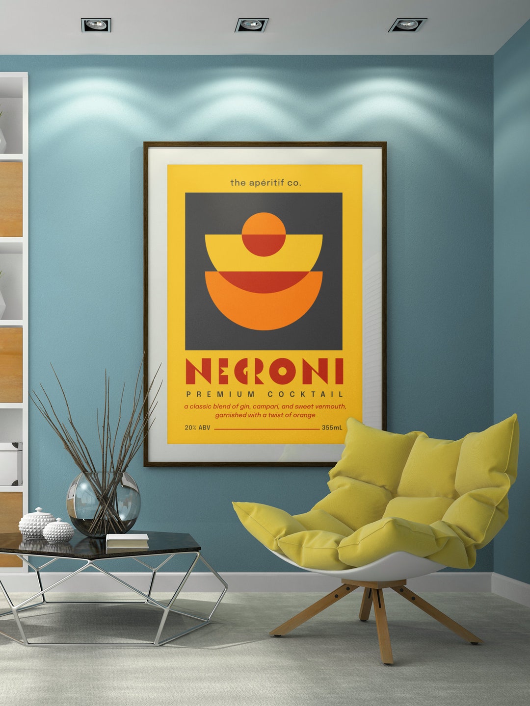 Negroni Poster A1-A2-A3-A4 Stylish Wall Picture as Home Decoration ...