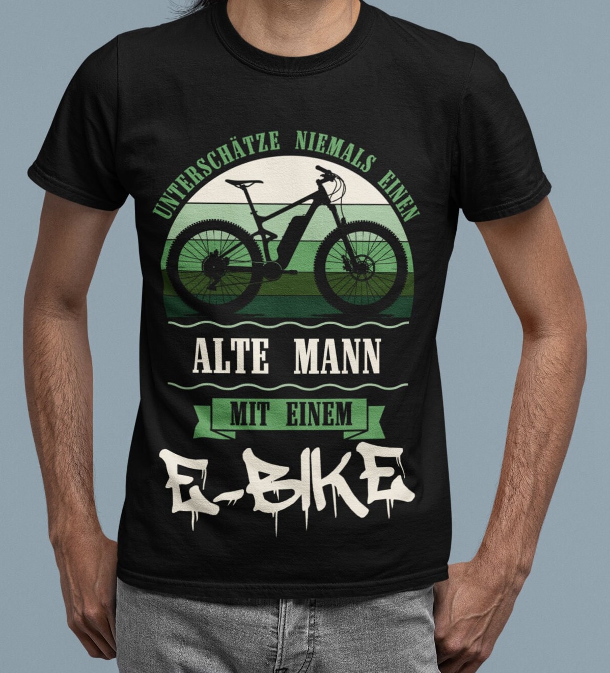 Funny E-bike T-shirt for Men, Never Underestimate an Old Man, Funny ...