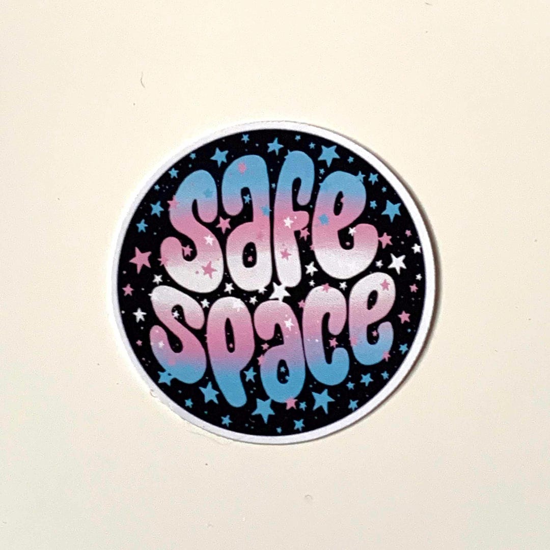 Statement Stickers: "safe Space", Trans Flag, Pride - Etsy