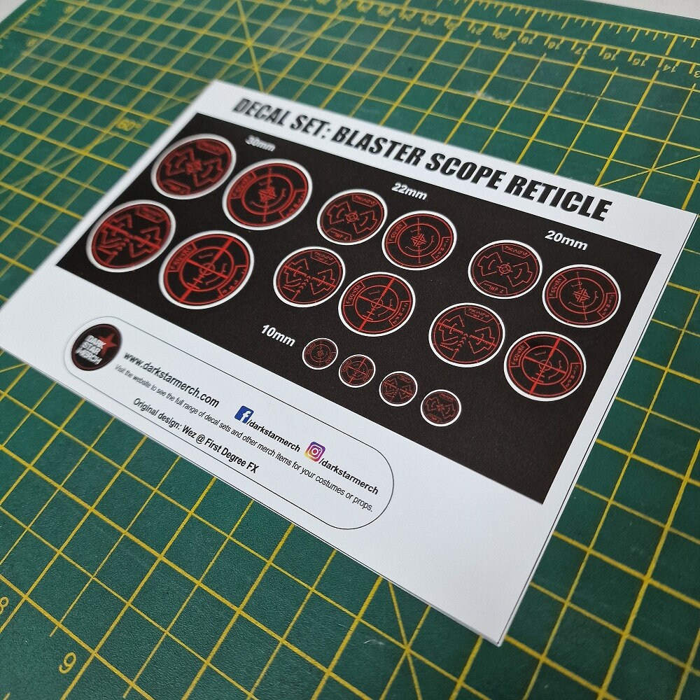 Star Wars Blaster Decal Set Blaster Scope Reticles - Etsy