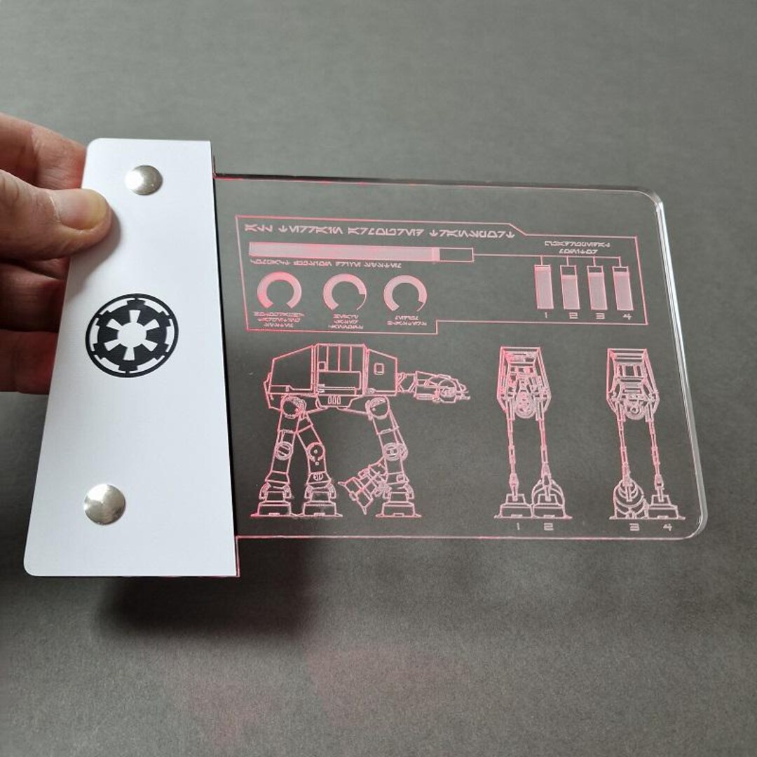 AT-AT Datapad - Illuminated, Star Wars, LED, Acrylic, Edge Lit, Prop ...