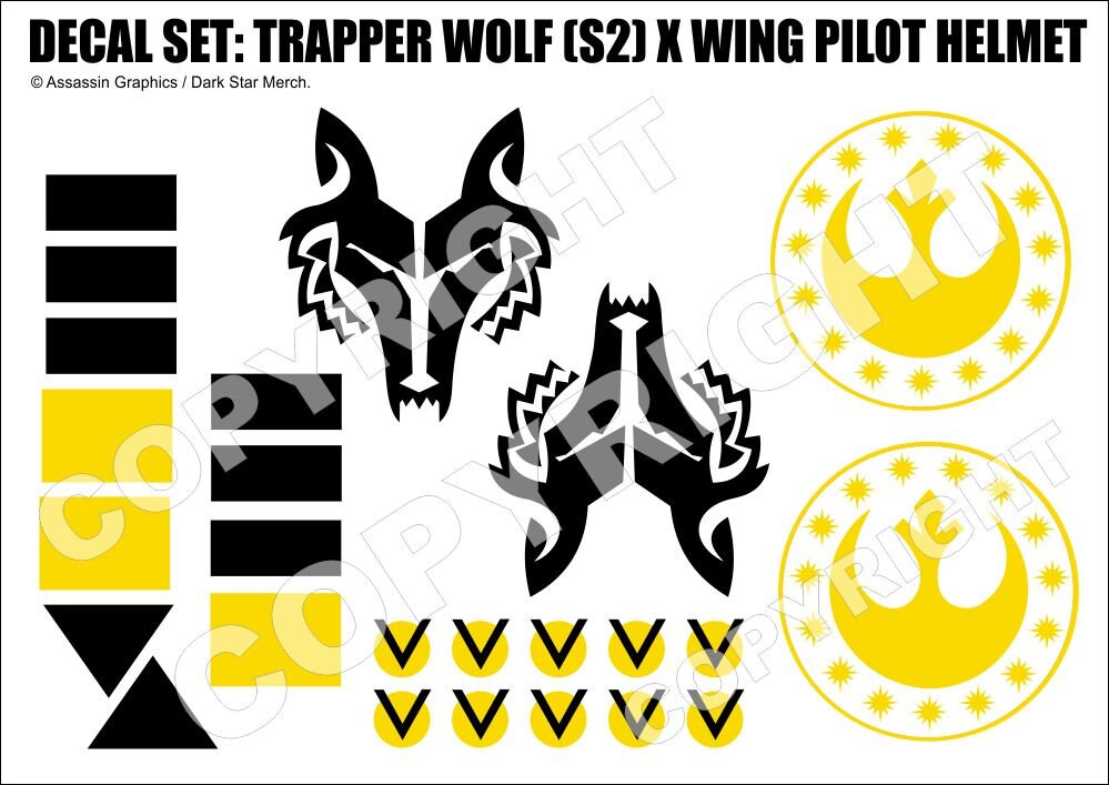 Helmet Decal Set Star Wars trapper Wolf S2 - Etsy