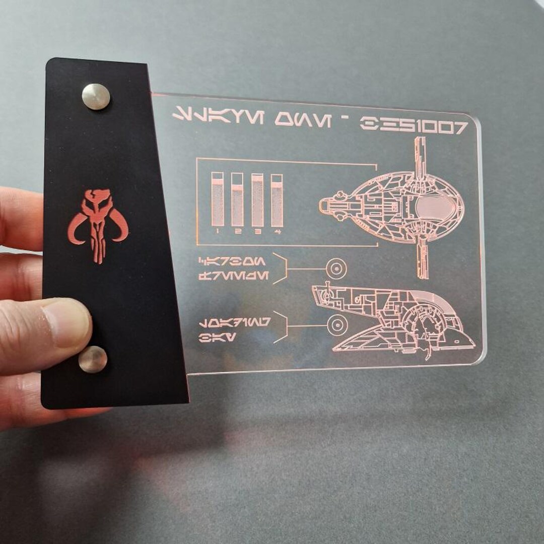 Slave One Datapad - Illuminated, Star Wars, LED, Acrylic, Edge Lit ...