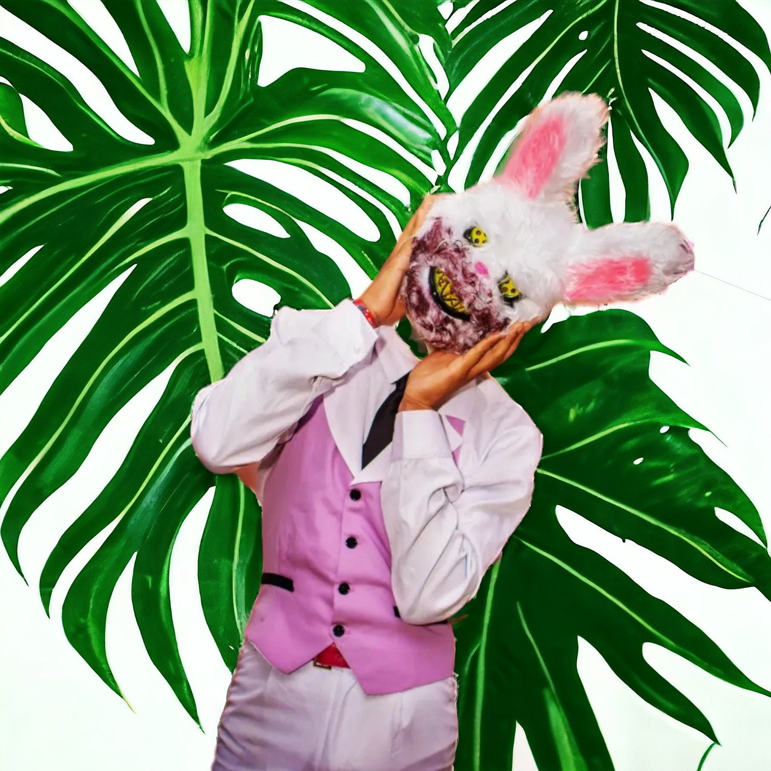 Bloody Plush Bunny Fursuit Head Furry Bunny Mask Furry Halloween Mask ...