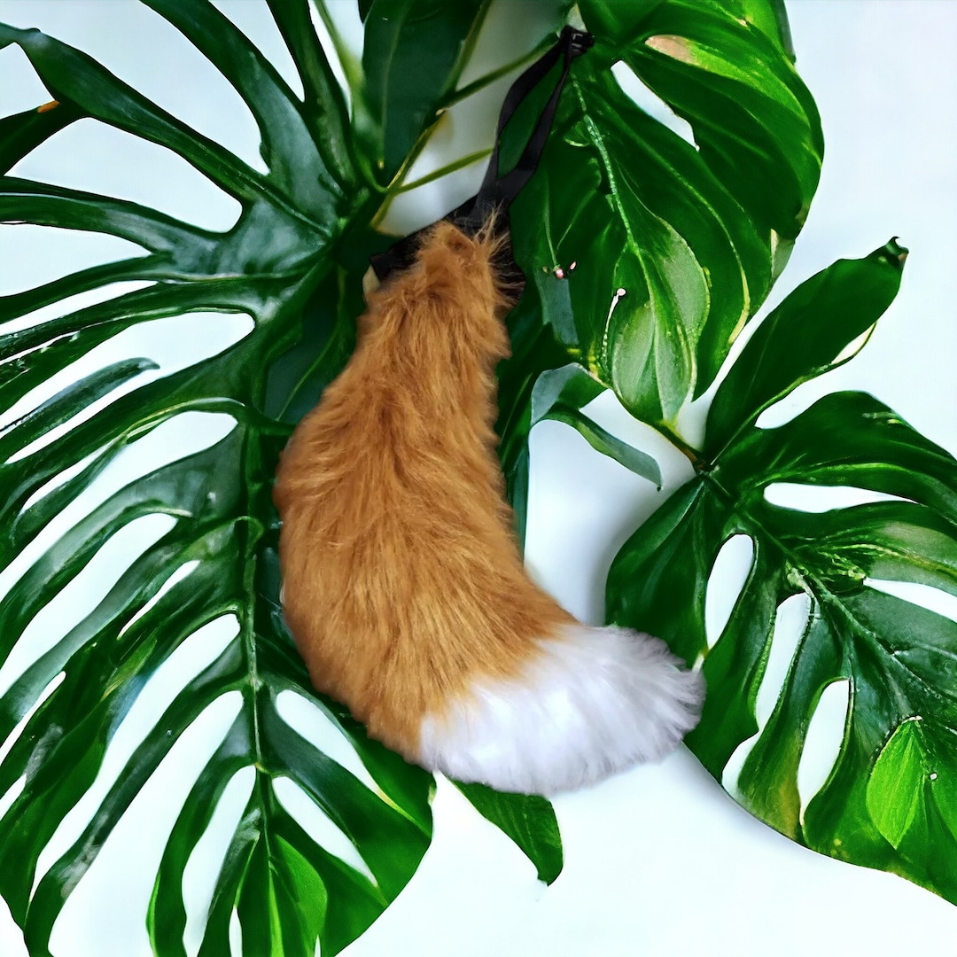 Beige and White Fursuit Tail Furry Cosplay Accessories Furry Fox Tail ...