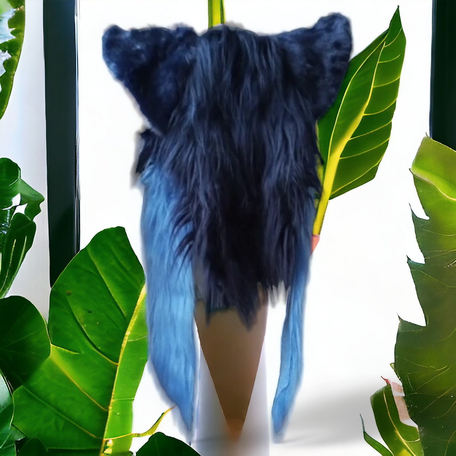 Blue Fursuit Head Fantasy Fursuit Head Mask Cat Fur Suit Mask Fursona ...