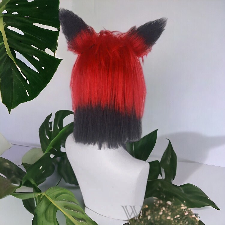 Hazbin Cosplay Red Hair Prop Wig Alastor Hazbin Costume Accessories ...