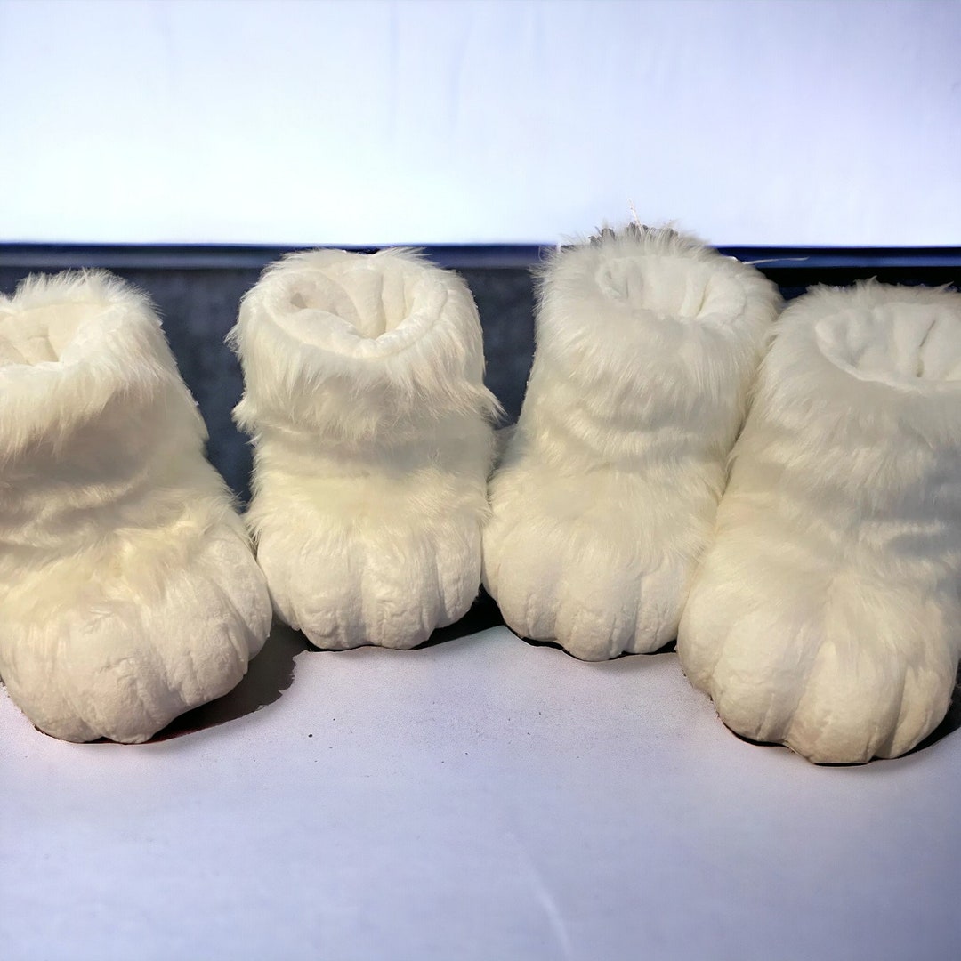 Premium White Fursuit Feet Fursuit Cosplay Accessory Shoes Fursona ...