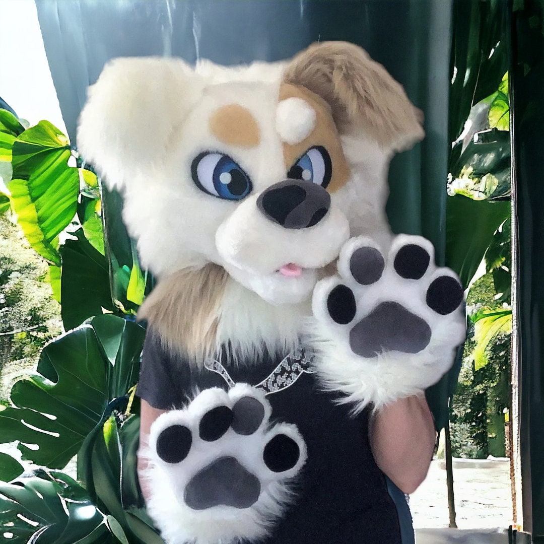 Furry Husky Dog Fursuit Head & Gloves Roleplay Fursuit Dog Head Fursona ...