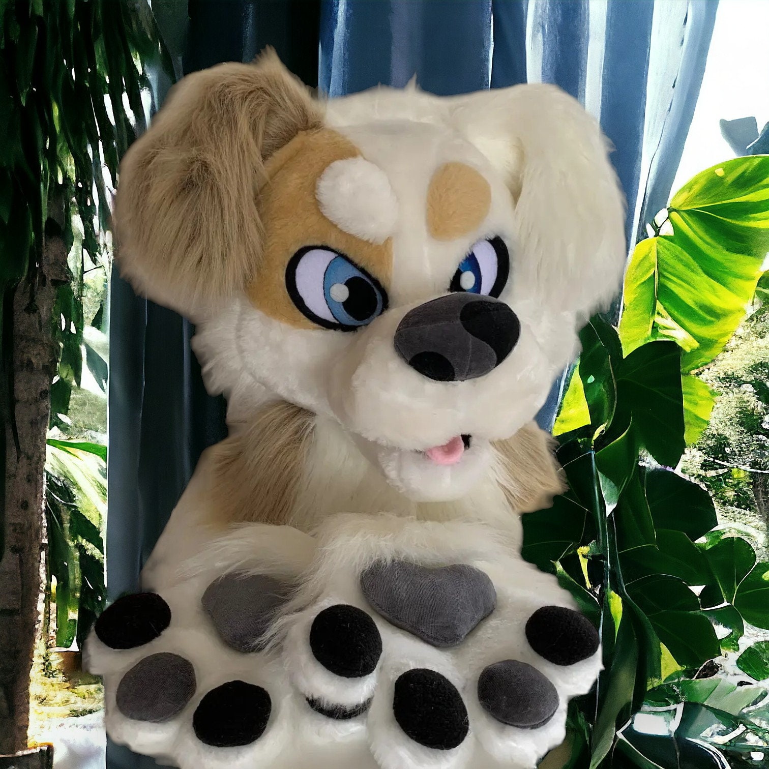 Furry Husky Dog Fursuit Head & Gloves Roleplay Fursuit Dog Head Fursona ...