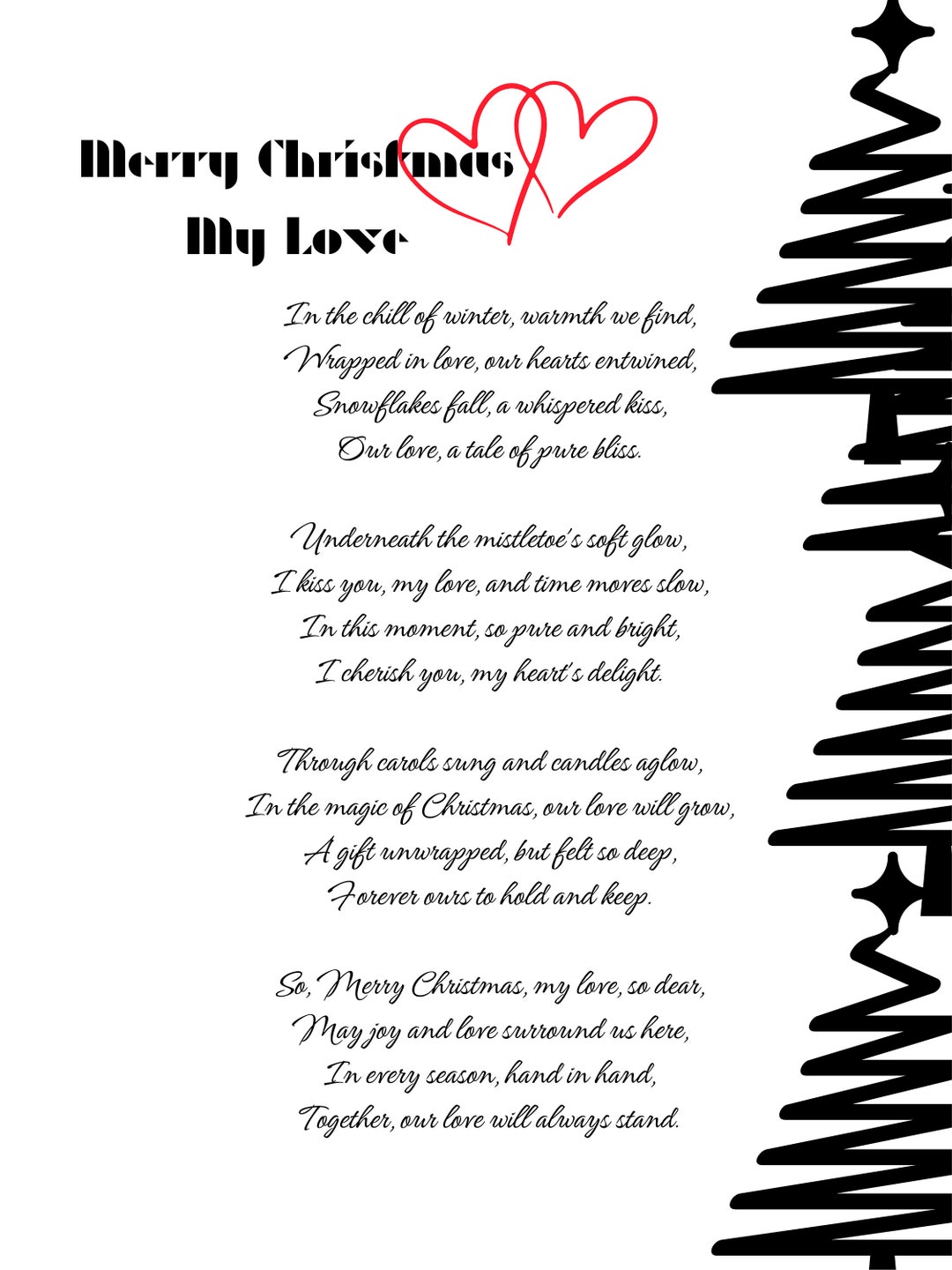 Christmas Poetry, Christmas Gift, Poem for Wife, Poem for Husband, Love ...