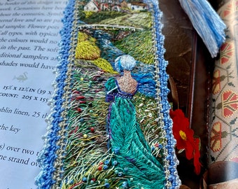 Embroidered Bookmark. Hand Embroidery. - Etsy