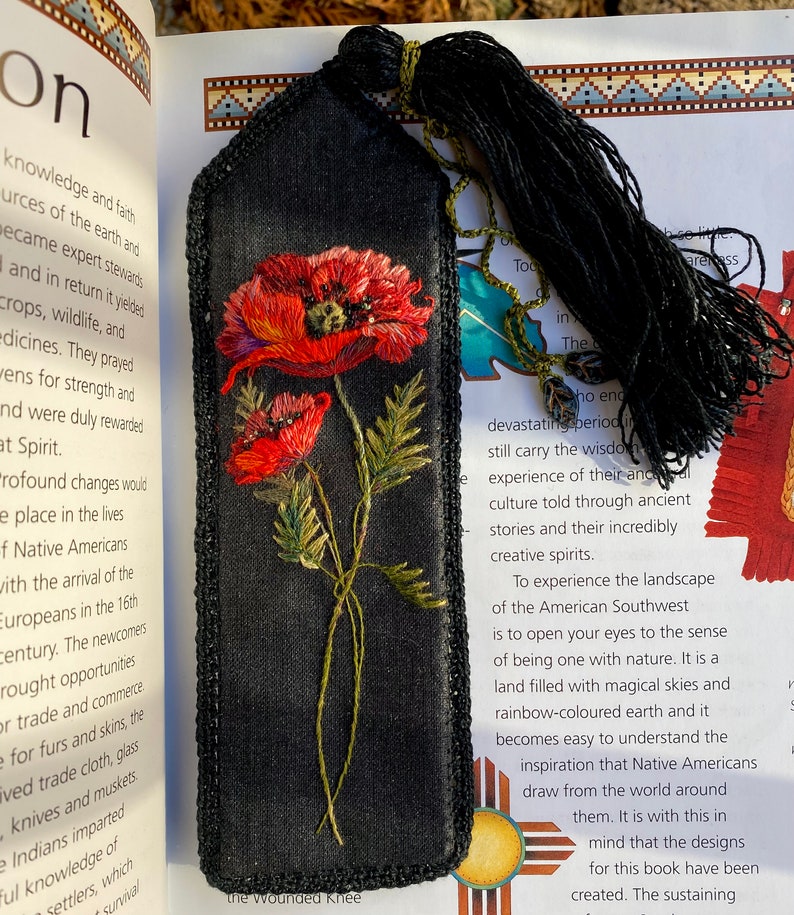 Embroidered Bookmark. Hand Embroidery. - Etsy
