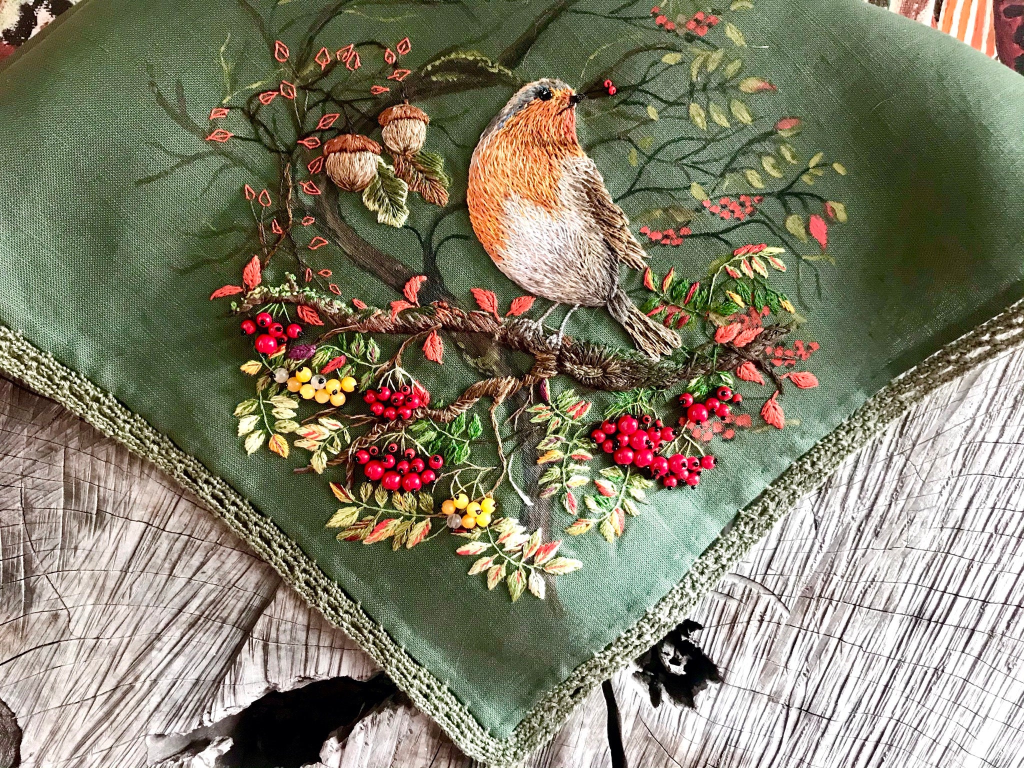 Embroidered Table Napkin - Etsy