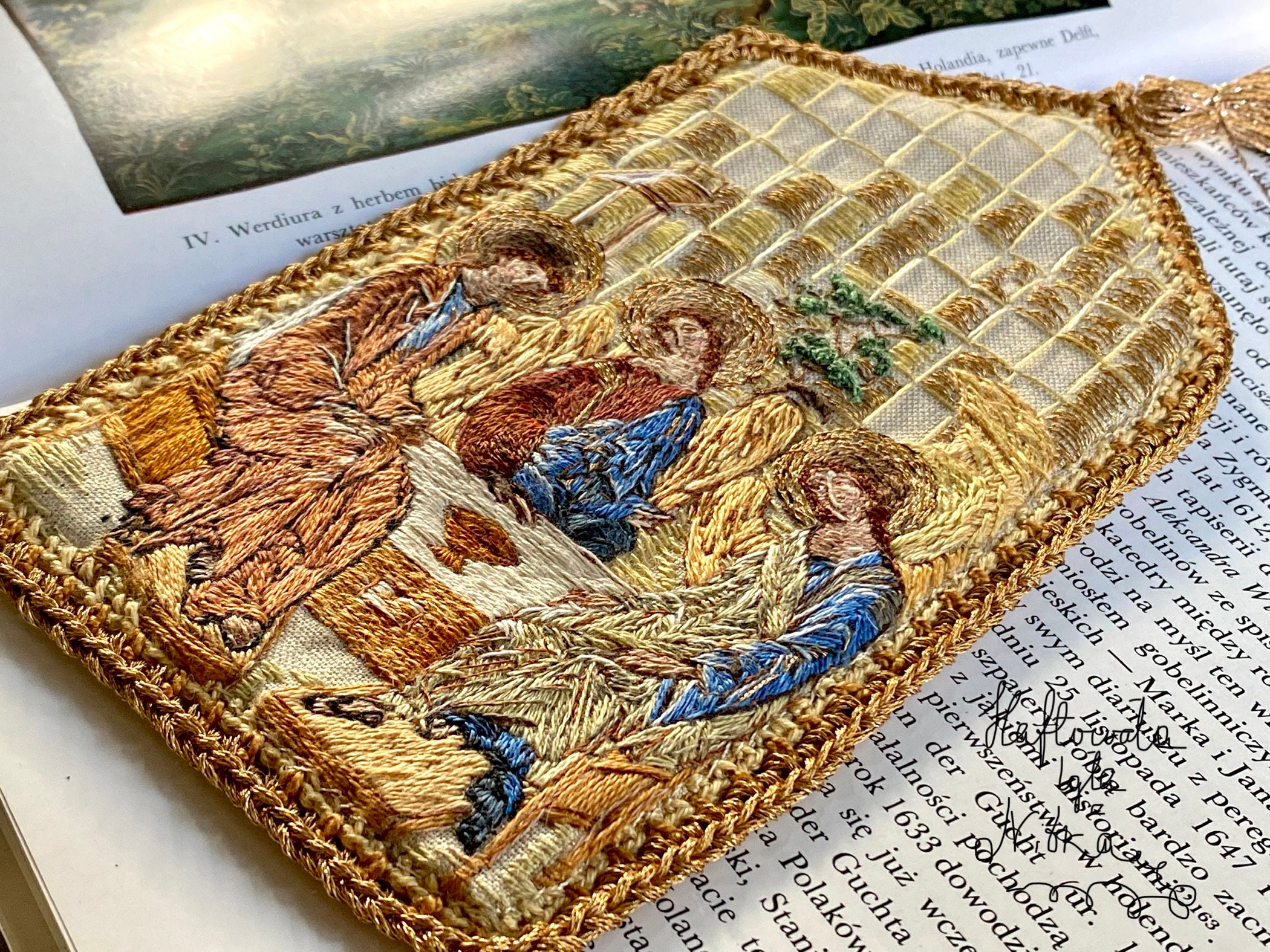 Embroidered Bookmark - Etsy