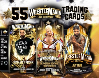 55 Official WWE Collectable Trading Cards - Wrestlemania 39 (pack 1 of ...
