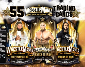 55 Official WWE Collectable Trading Cards - Wrestlemania 39 (pack 1 of 2) - Etsy