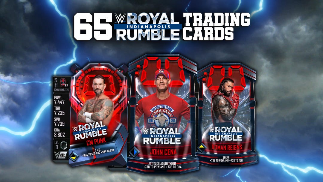 65 Official WWE Royal Rumble 2025 Collectable Trading Cards - Etsy