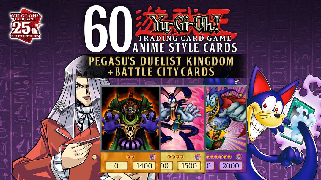 60 Yu-gi-oh Collectable Trading Card "anime Style" Cards - Pegasus's ...