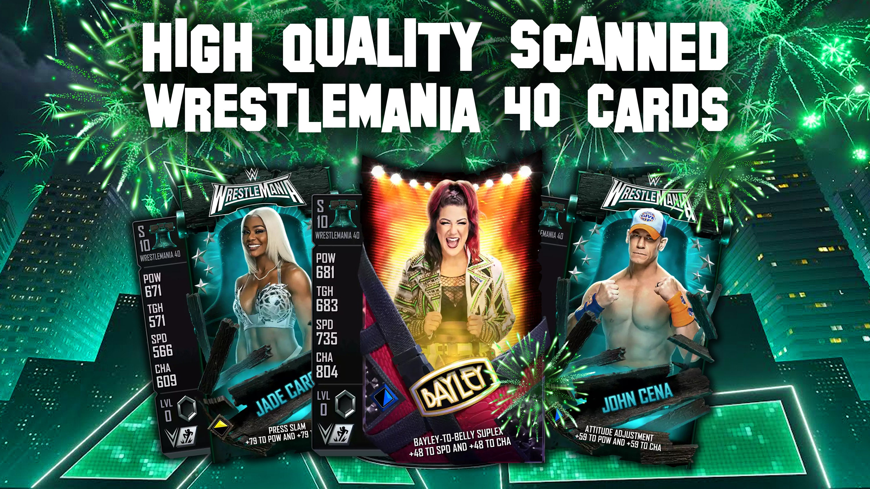 60 Official WWE Wrestlemania 40 Collectable Trading Cards - Etsy