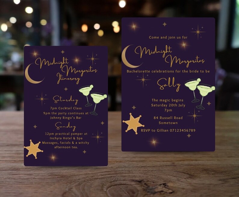 Digital Hen Party Invitation & Itinerary Practical Magic Midnight ...