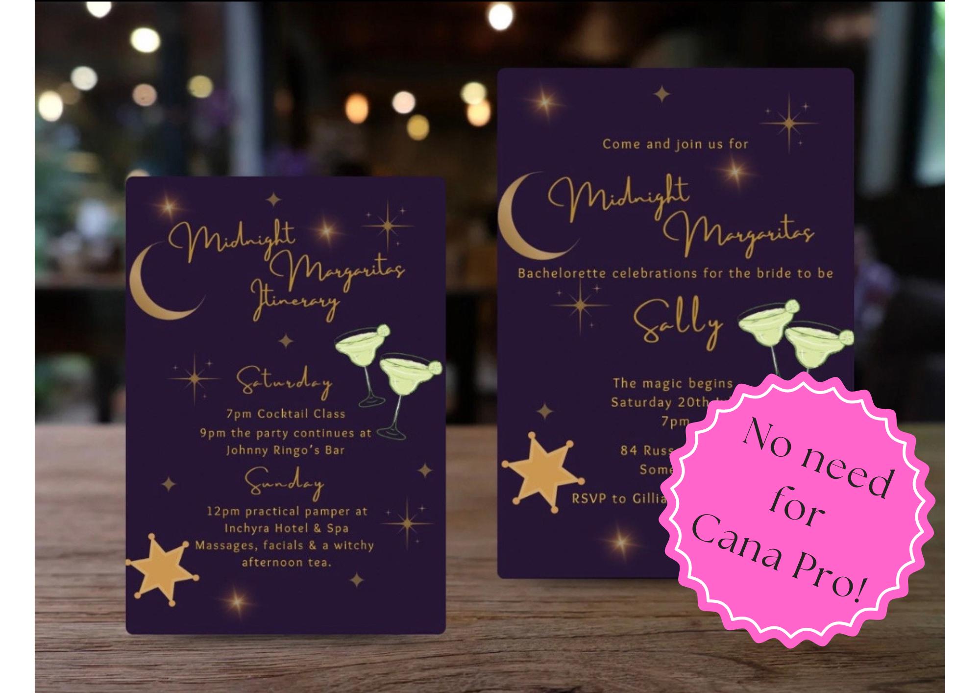 Digital Hen Party Invitation & Itinerary Practical Magic Midnight ...