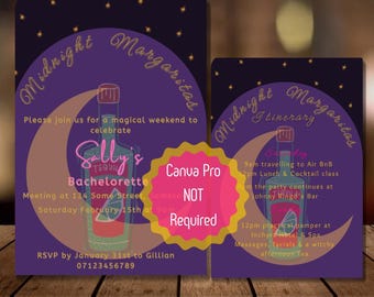 Digital Hen Party Invitation & Itinerary Practical Magic Midnight ...