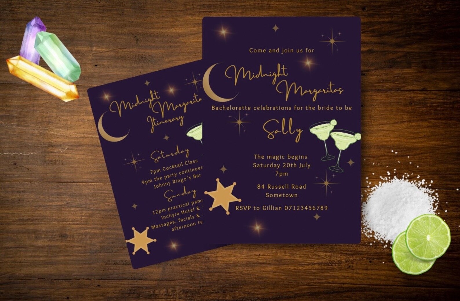 Digital Hen Party Invitation & Itinerary Practical Magic Midnight ...